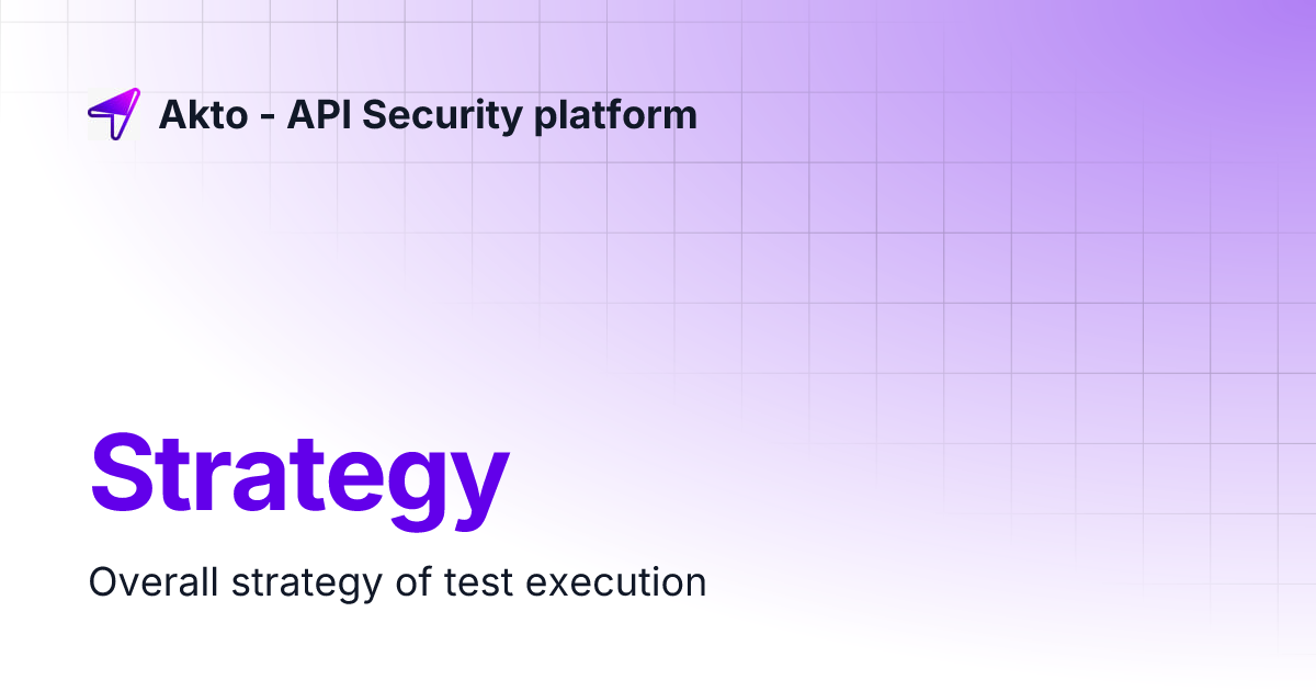 Strategy | Akto - API Security platform
